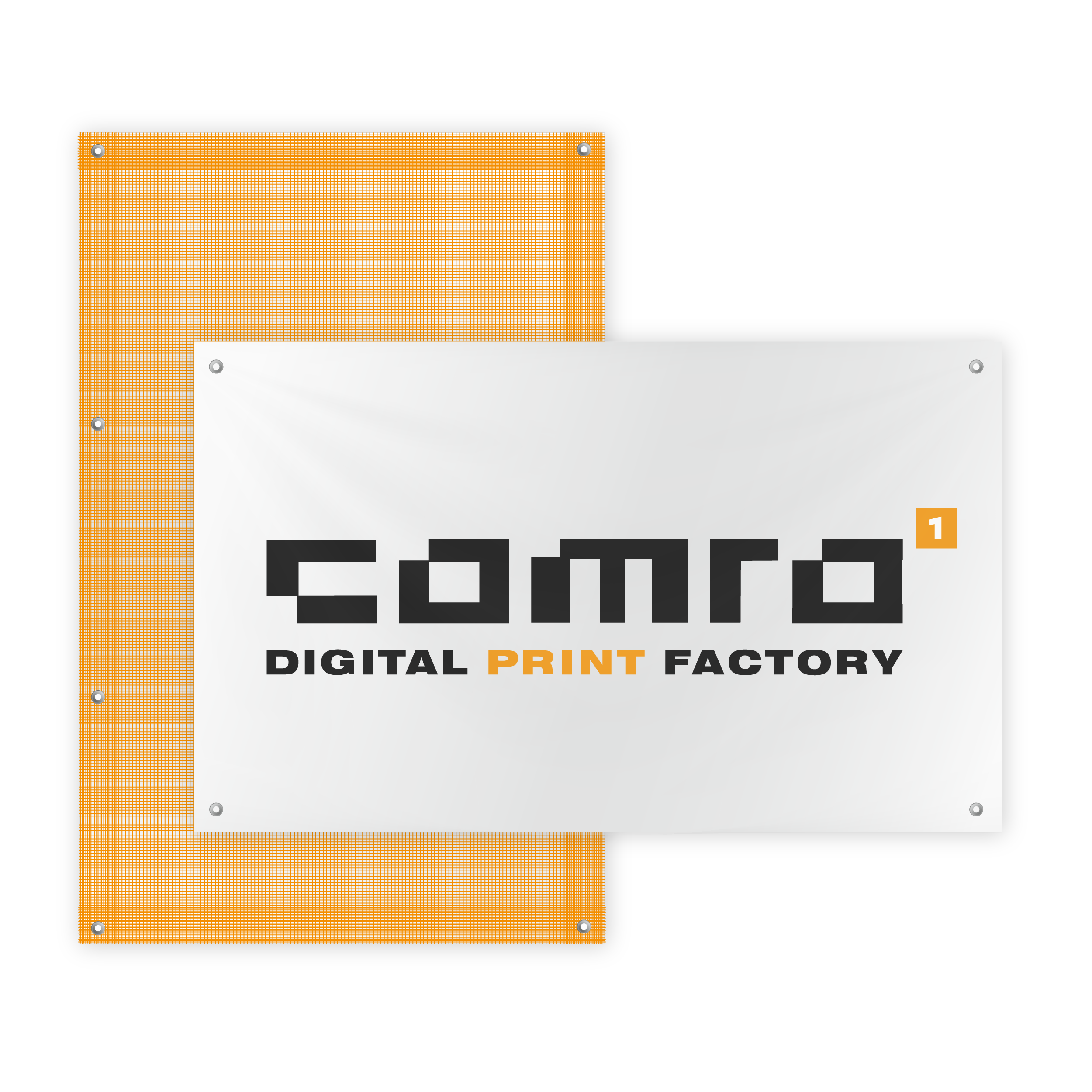 Werbeblache aus Blockout